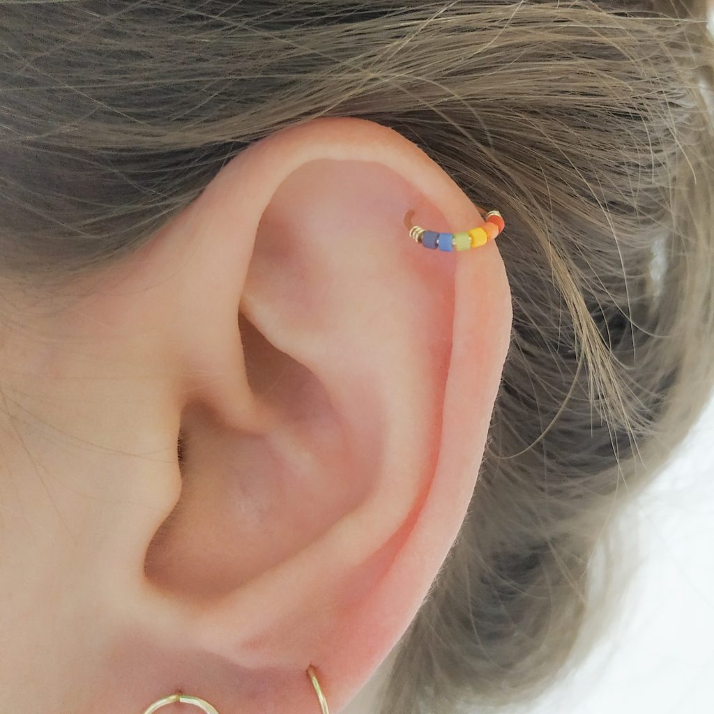 Rainbow Helix Piercing - Moonli Designs